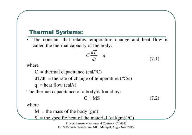 Class 9 mathematical modeling of thermal systems | PDF