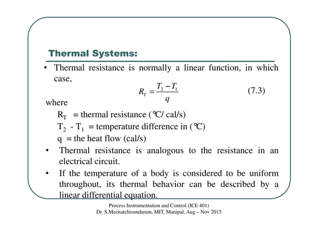Class 9 mathematical modeling of thermal systems | PDF