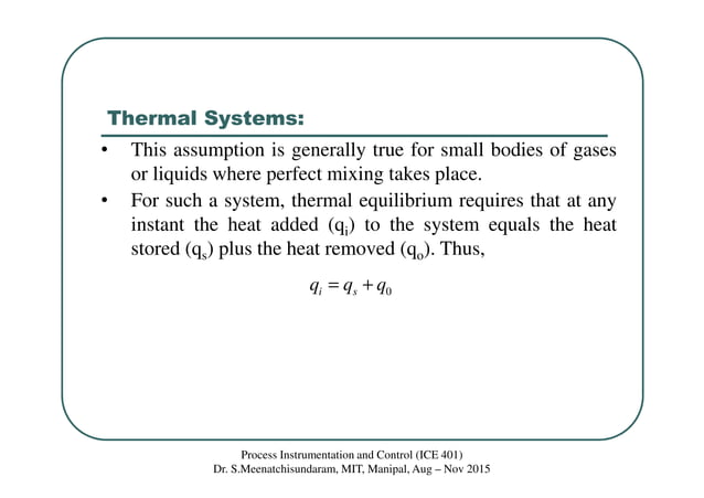 Class 9 mathematical modeling of thermal systems | PDF