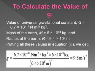 Class 9 chapter 10 Gravitation | PPTX