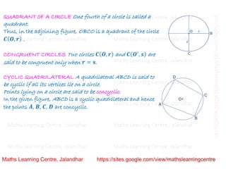 Class 9_Chapter 10_Circles_Basic definitions and theorems related to ...