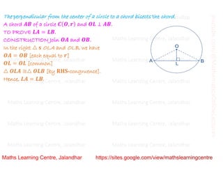 Class 9_Chapter 10_Circles_Basic definitions and theorems related to ...