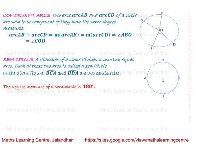 Class 9_Chapter 10_Circles_Basic definitions and theorems related to ...