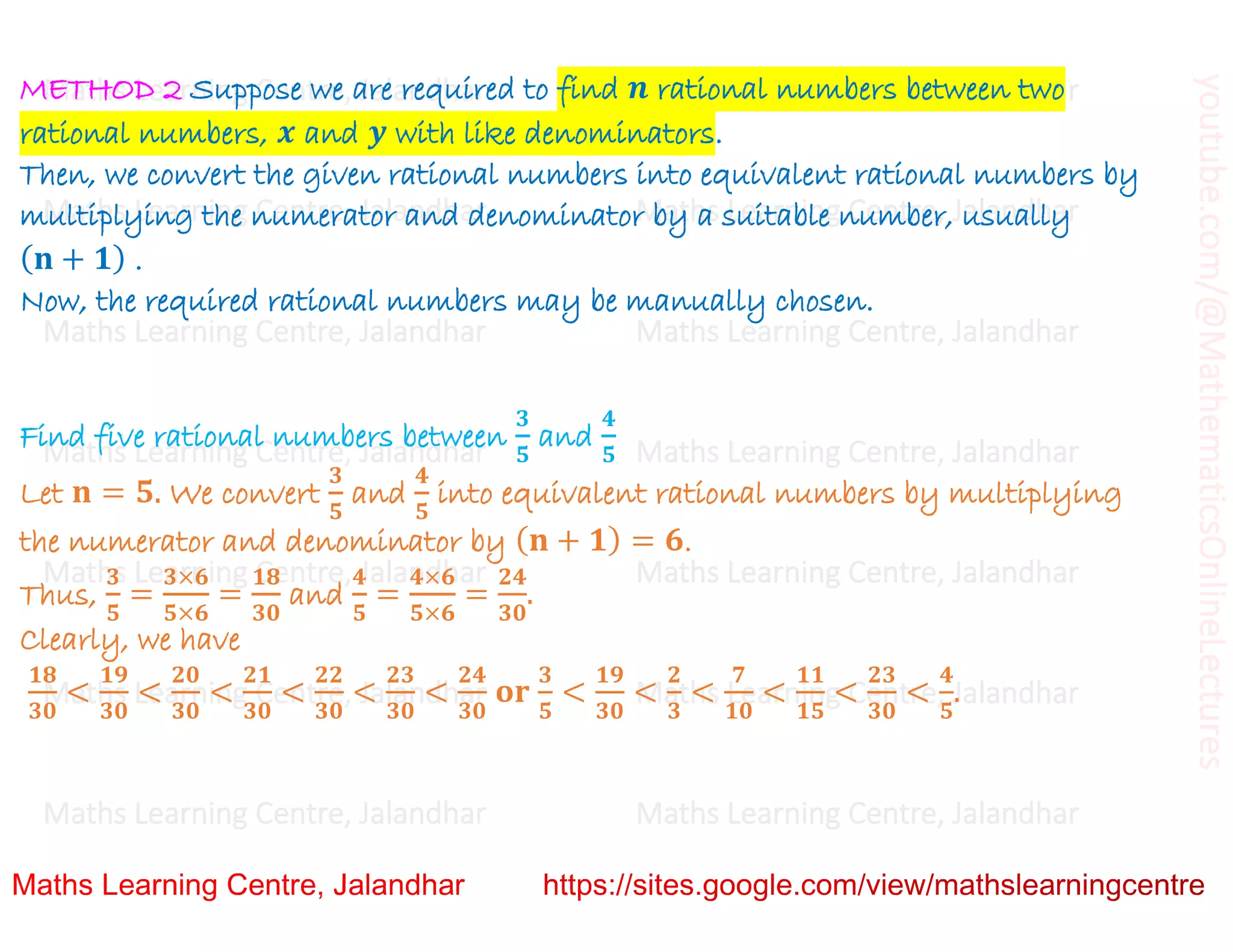 Class 9_Chapter 1_Number Systems_Lecture 2 (Rationals between two given rationals) | PPT
