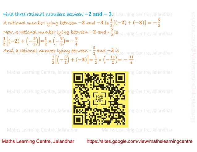Class 9_Chapter 1_Number Systems_Lecture 2 (Rationals between two given rationals) | PPT