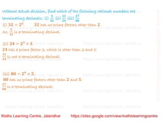 Class 9 Chapter 1 Number Systems Lecture 3 (Decimal Representation of rational numbers) | PDF