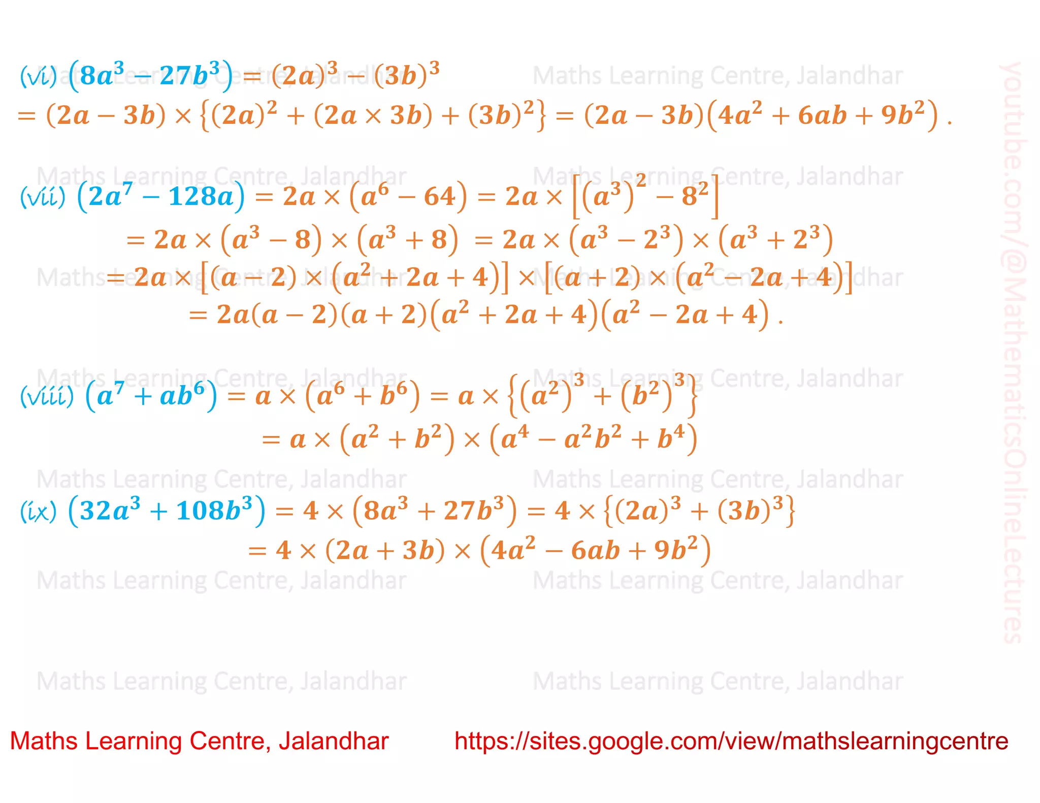 Class 9_Chapter 2_Polynomials_Lecture 8 (Sums and Differences of cubes ...