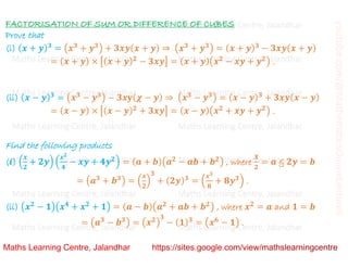 Class 9_Chapter 2_Polynomials_Lecture 8 (Sums and Differences of cubes ...