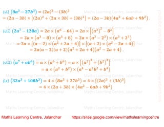 Class 9_Chapter 2_Polynomials_Lecture 8 (Sums and Differences of cubes ...