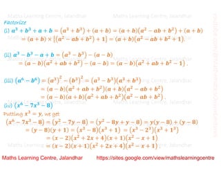 Class 9_Chapter 2_Polynomials_Lecture 8 (Sums and Differences of cubes ...