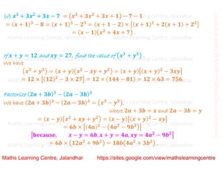 Class 9_Chapter 2_Polynomials_Lecture 8 (Sums and Differences of cubes ...
