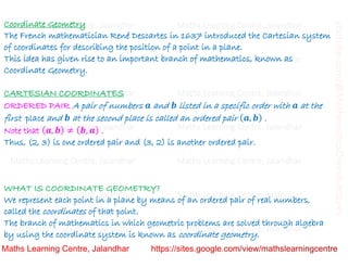 Class 9_Chapter 3_Coordinate geometry | PDF