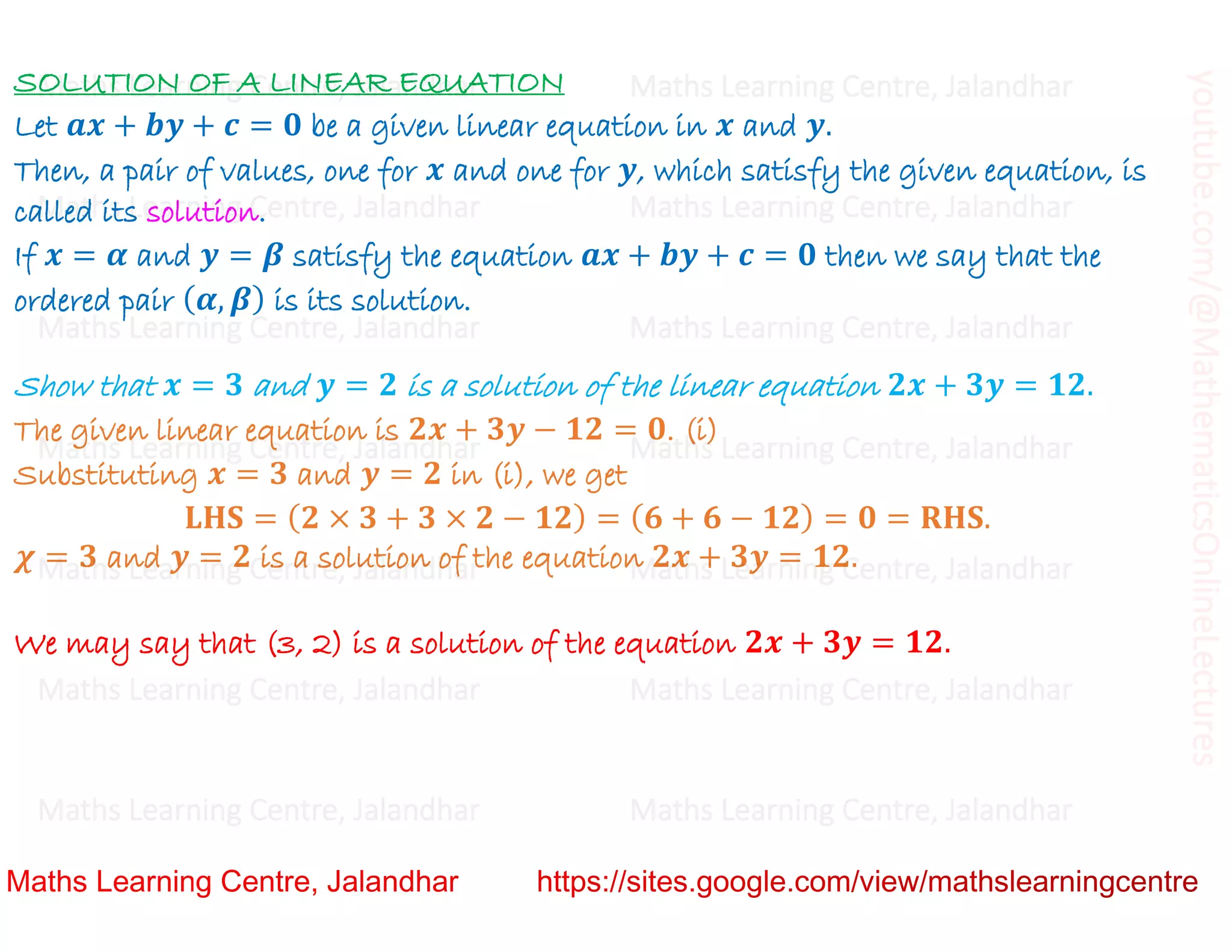 Class 9_Chapter 4_Linear equations in two variables | PDF