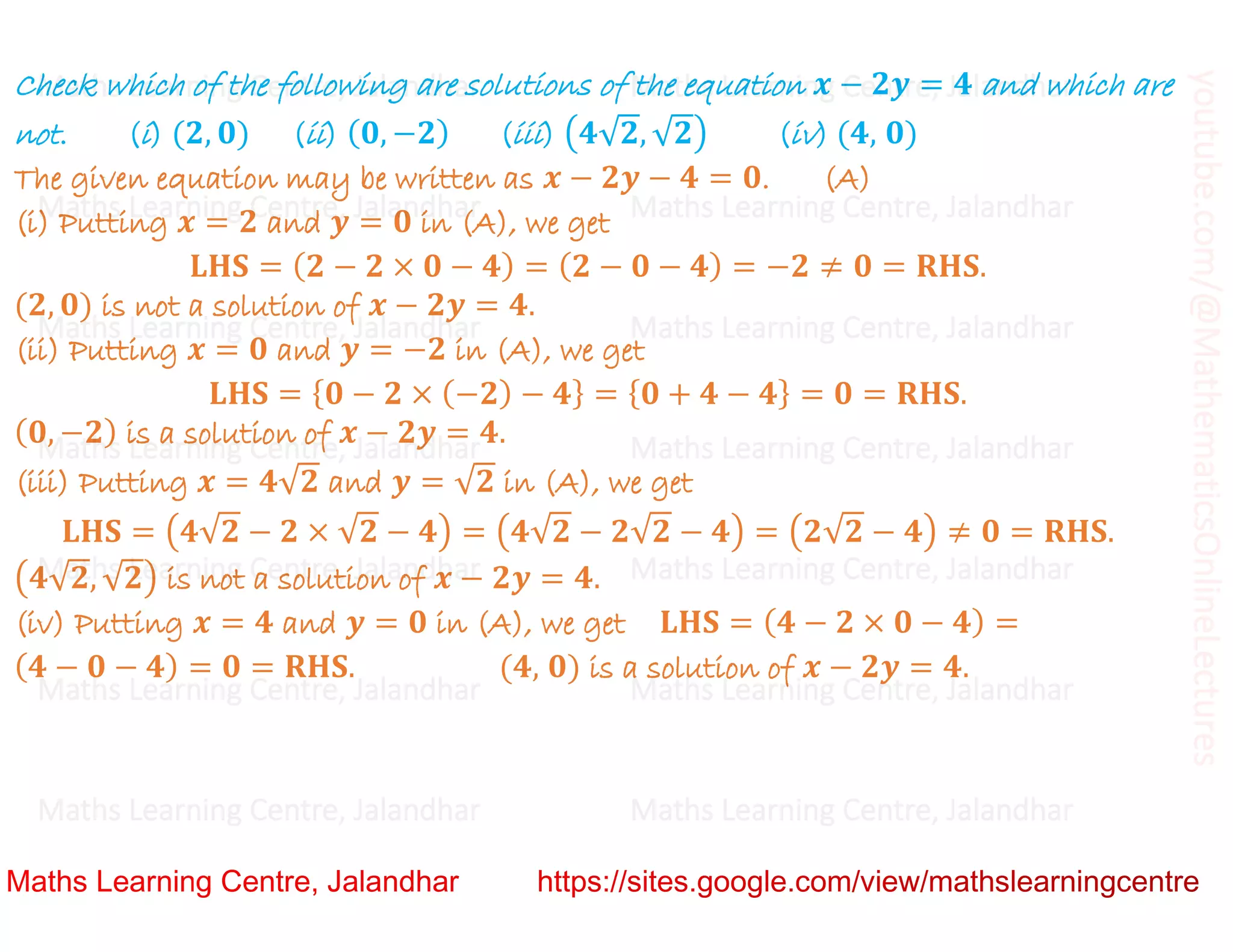 Class 9_Chapter 4_Linear equations in two variables | PDF