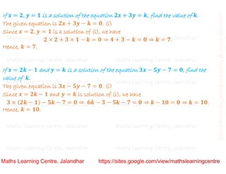 Class 9_Chapter 4_Linear equations in two variables | PDF