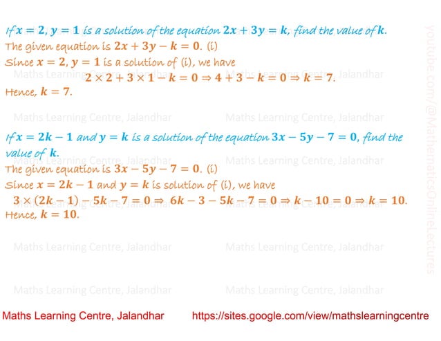 Class 9_Chapter 4_Linear equations in two variables | PDF