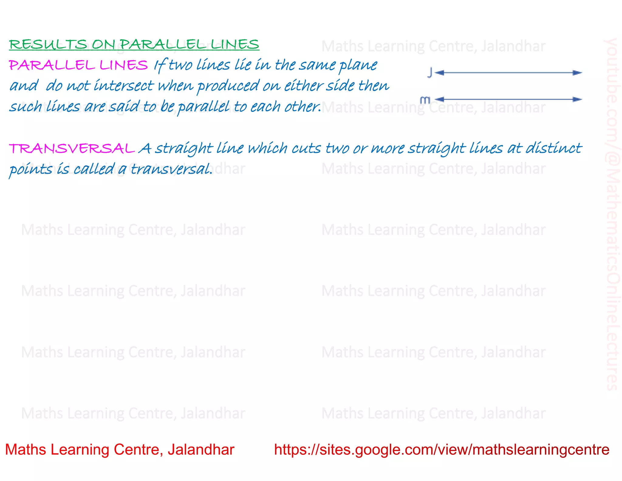 Class 9_Chapter 6_Lines and angles (Parallel lines definitions ...