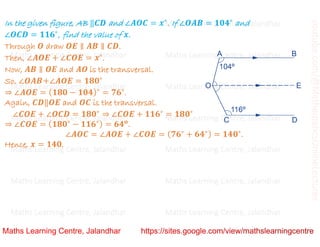 Class 9_Chapter 6_Lines and angles (Parallel lines definitions, theorems and problems) Lecture 2.pdf