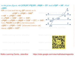 Class 9_Chapter 6_Lines and angles (Parallel lines definitions, theorems and problems) Lecture 2.pdf
