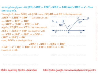 Class 9_Chapter 6_Lines and angles (Parallel lines definitions, theorems and problems) Lecture 2.pdf