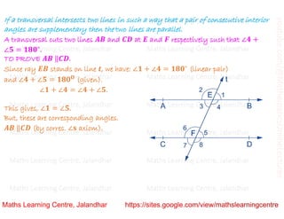 Class 9_Chapter 6_Lines and angles (Parallel lines definitions, theorems and problems) Lecture 2.pdf