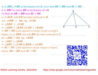 Class 9_Chapter 7_Triangles_Inequalities in triangles_Lecture 4 | PPT