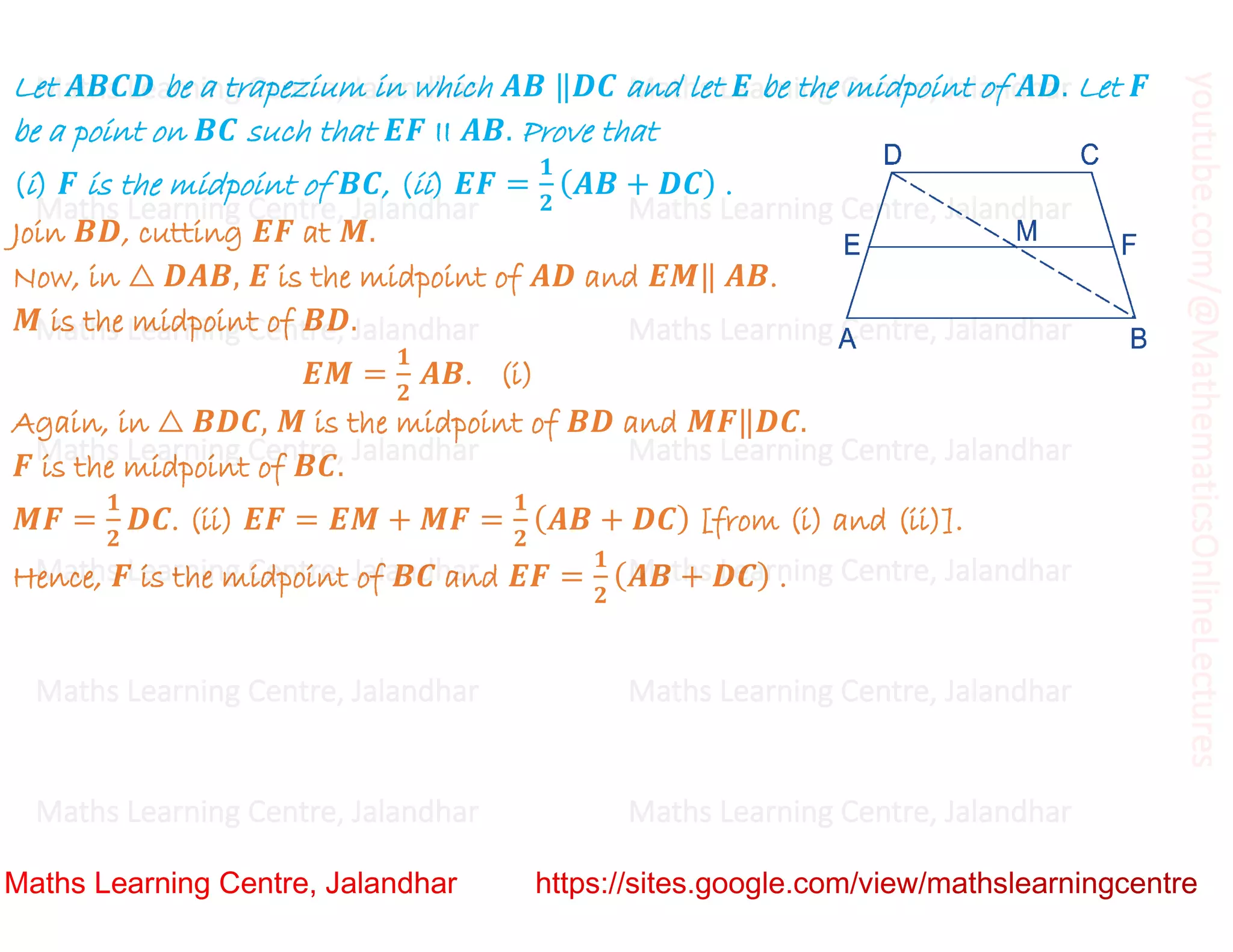 Class 9_Chapter 8_Quadrilaterals (Midpoint theorem and intercept ... Class 9_Chapter 8_Quadrilaterals (Midpoint theorem and intercept ...