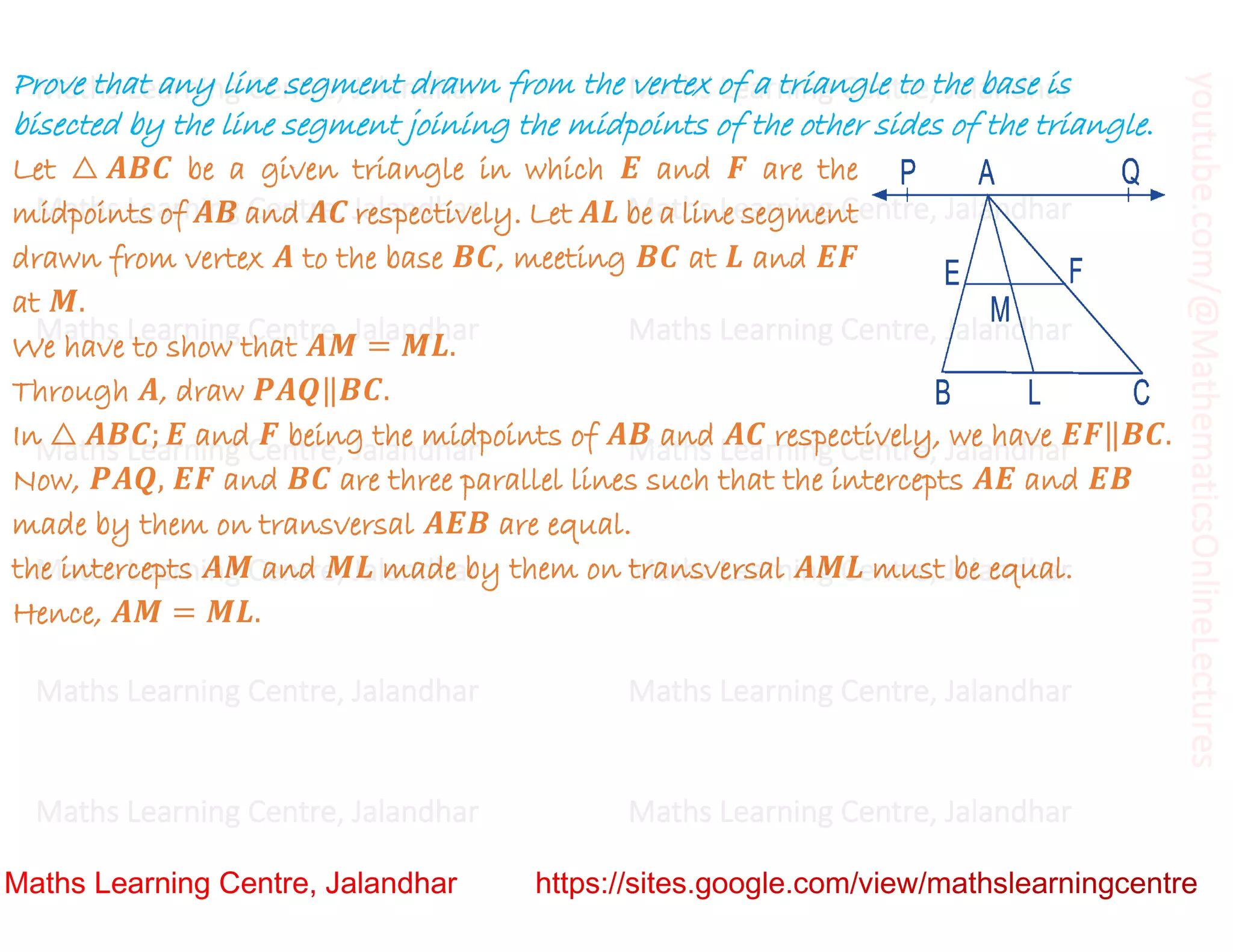 Class 9_Chapter 8_Quadrilaterals (Midpoint theorem and intercept ...