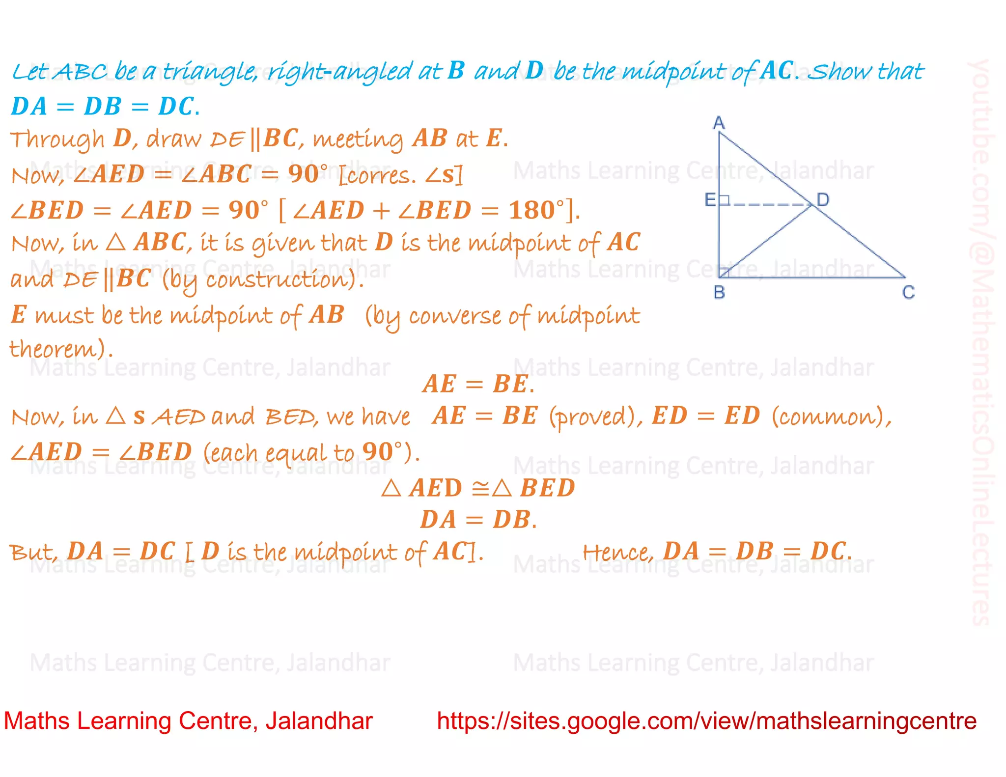 Class 9_Chapter 8_Quadrilaterals (Midpoint theorem and intercept ... Class 9_Chapter 8_Quadrilaterals (Midpoint theorem and intercept ...