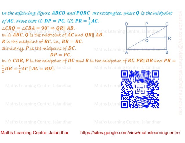 Class 9_Chapter 8_Quadrilaterals (Midpoint theorem and intercept ...