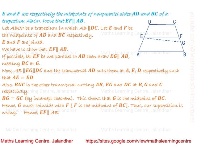 Class 9_Chapter 8_Quadrilaterals (Midpoint theorem and intercept theorem) Lecture 4.pdf