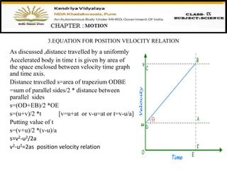 Class 9 chapter motion ppt 3 | PPT