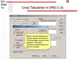 cross tabulation | PPT