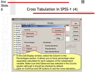 cross tabulation | PPT