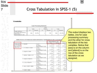 cross tabulation | PPT