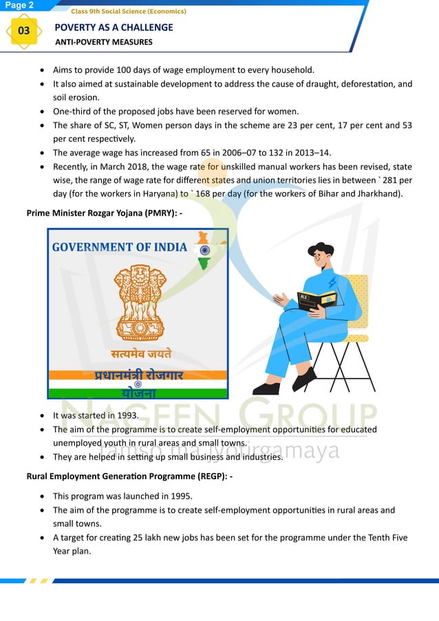 Class 9 Economics Chapter Wise Topic Wise Notes Chapter 3 Poverty As A ...