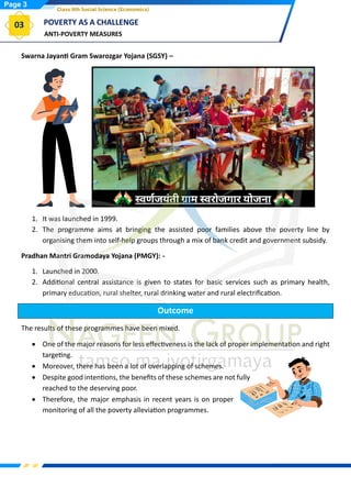 Class 9 Economics Chapter Wise Topic Wise Notes Chapter 3 Poverty As A ...