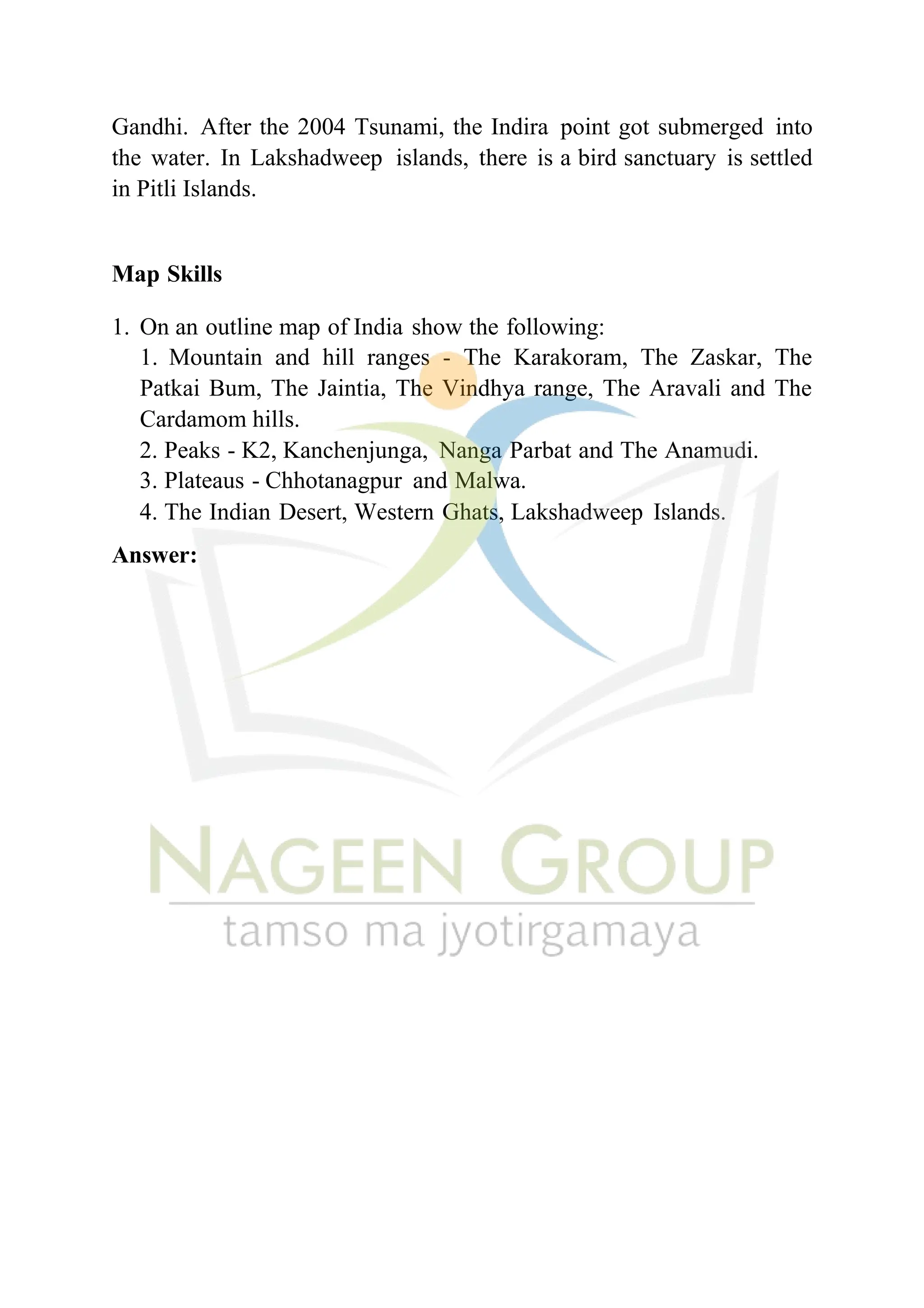 Class 9 Geography Chapter Wise Topic Wise Notes Chapter 2 Physical ...