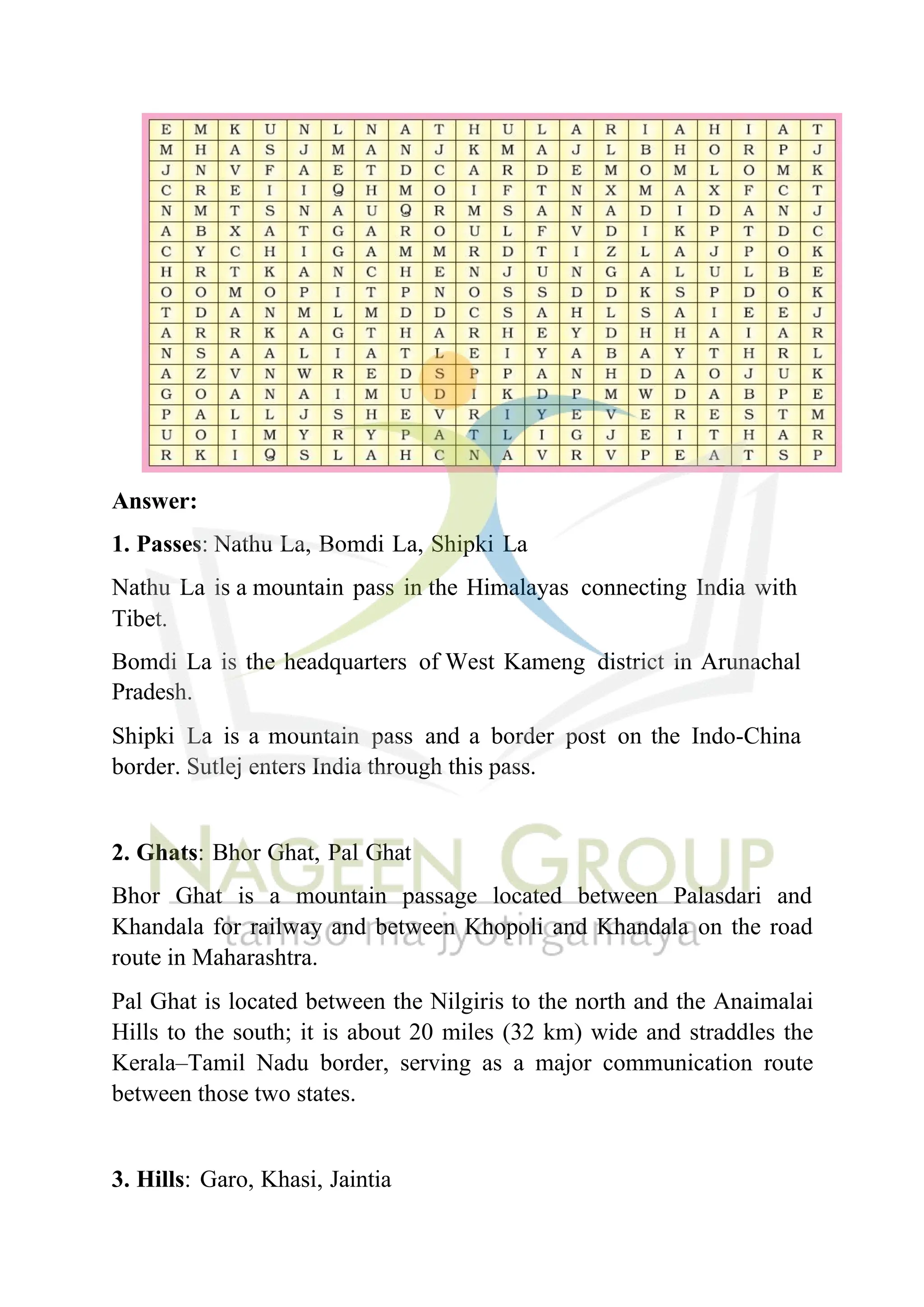Class 9 Geography Chapter Wise Topic Wise Notes Chapter 2 Physical ...