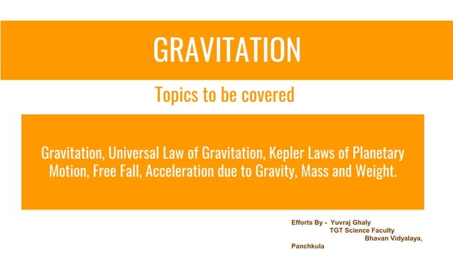 Class 9 gravitation | PPTX