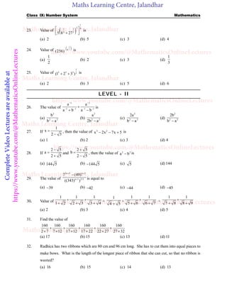 #Class 9 #MCQ #Chapter_1 #Number_Systems.pdf