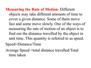 CLASS 9 MOTION PPT NCERT CHAPTER FOR CLASS 9 .pptx