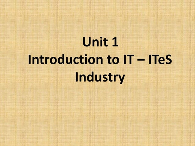 Class 9 part b unit 1 it&ites ppt | PDF | Information Services Industry ...