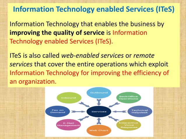 Class 9 part b unit 1 it&ites ppt | PDF | Information Services Industry ...