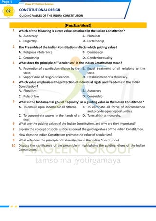 Class 9 Political Science Chapter Wise Topic Wise Notes Chapter 2 ...