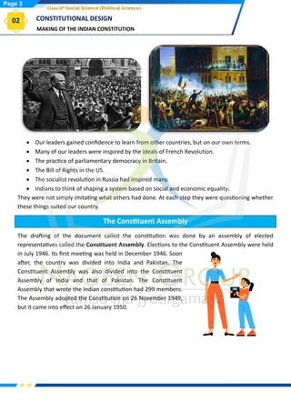Class 9 Political Science Chapter Wise Topic Wise Notes Chapter 2 ...