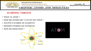 Class 9 ppt 2 atoms n molecules | PPTX