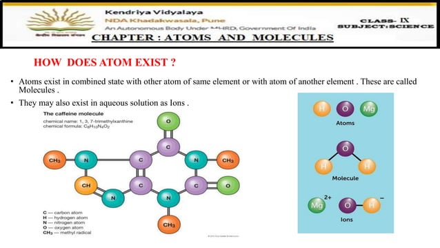 Class 9 ppt 2 atoms n molecules | PPTX