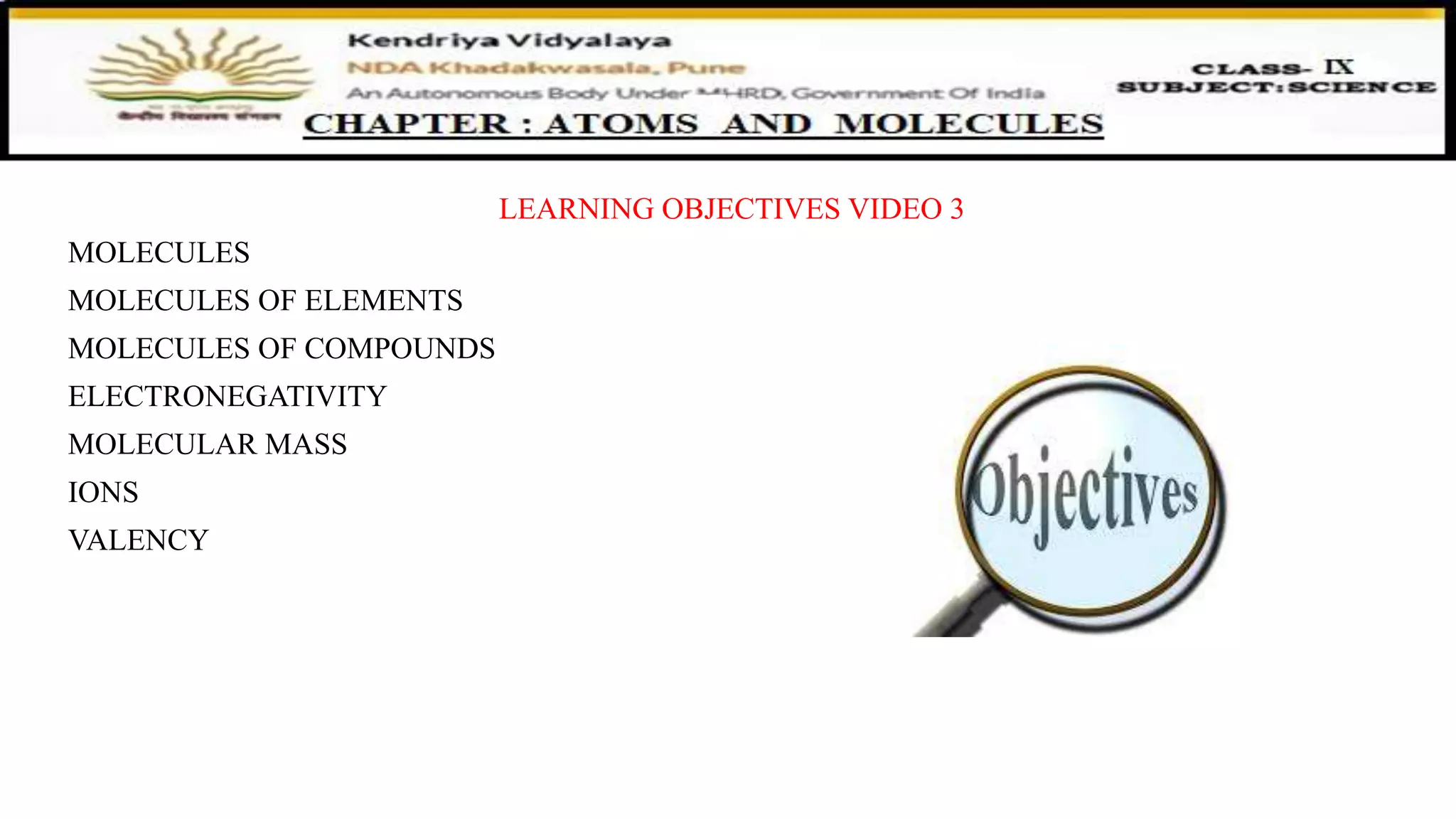 Class 9 ppt 3 ch 3 atoms and molecules | PPTX