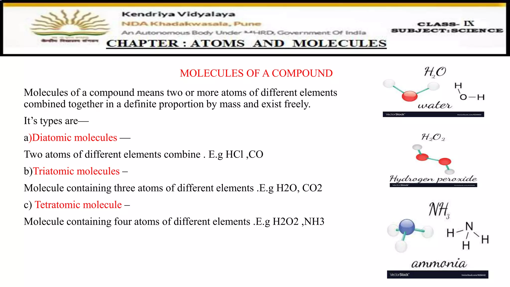 Class 9 ppt 3 ch 3 atoms and molecules | PPTX